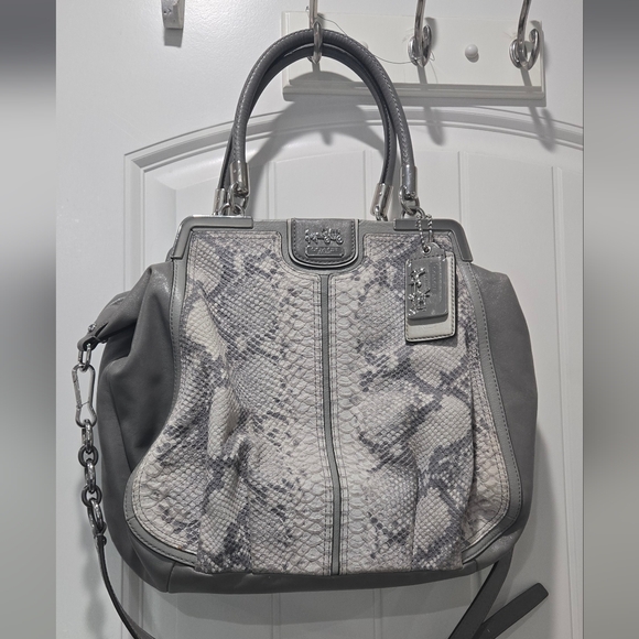 Coach | Bags | Coach Gray And White Womens Purse | Poshmark